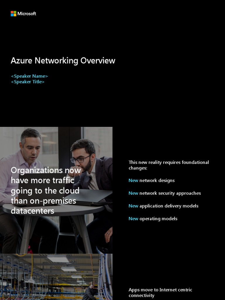 Azure Networking Pitch Deck | PDF | Microsoft Azure | Computer Network