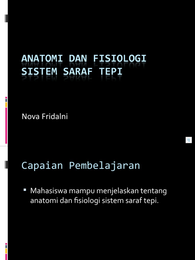 Anfis Sistem Saraf Tepi | PDF