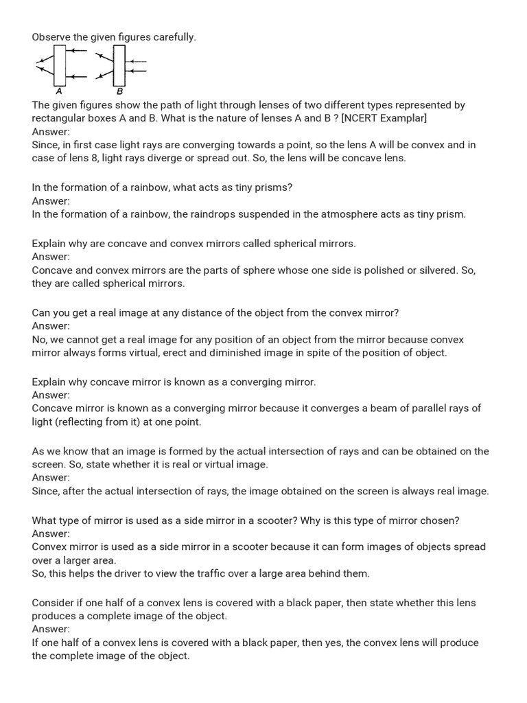 Light Q and A | PDF | Mirror | Electrodynamics