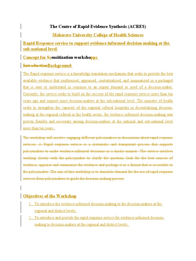 Sensitization Workshop Concept | PDF | Decision Making | Policy