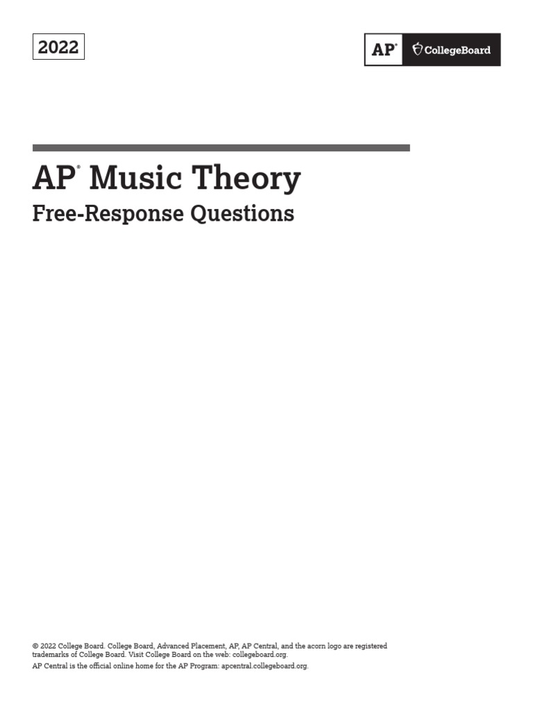 AP Music Theory: Free-Response Questions | PDF | Chord (Music) | Music ...