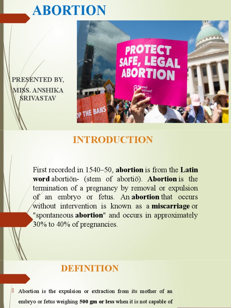 An Overview of Abortion: Types, Causes, Symptoms and Mechanisms | PDF ...