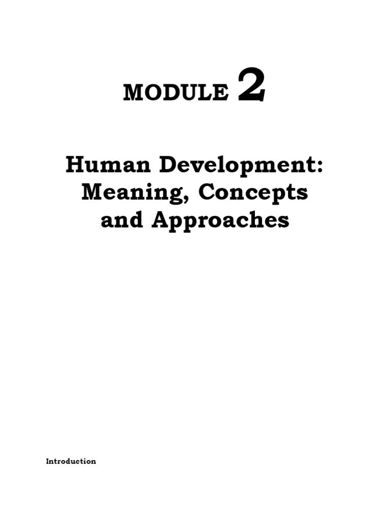 Human Development: Meaning, Concepts and Approaches | PDF ...