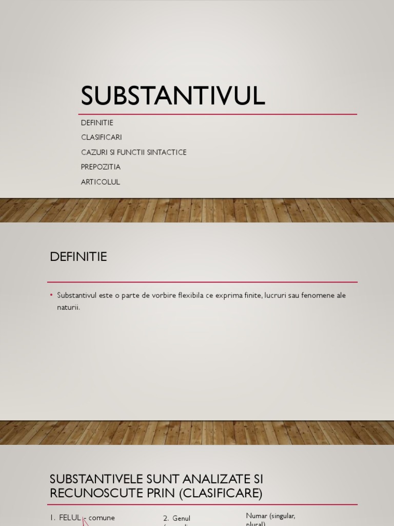 Substantivul | PDF