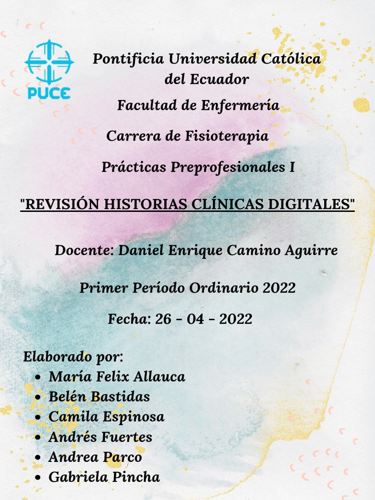 Revision Historias Clínicas Digitales Completo | PDF | Terapia física ...