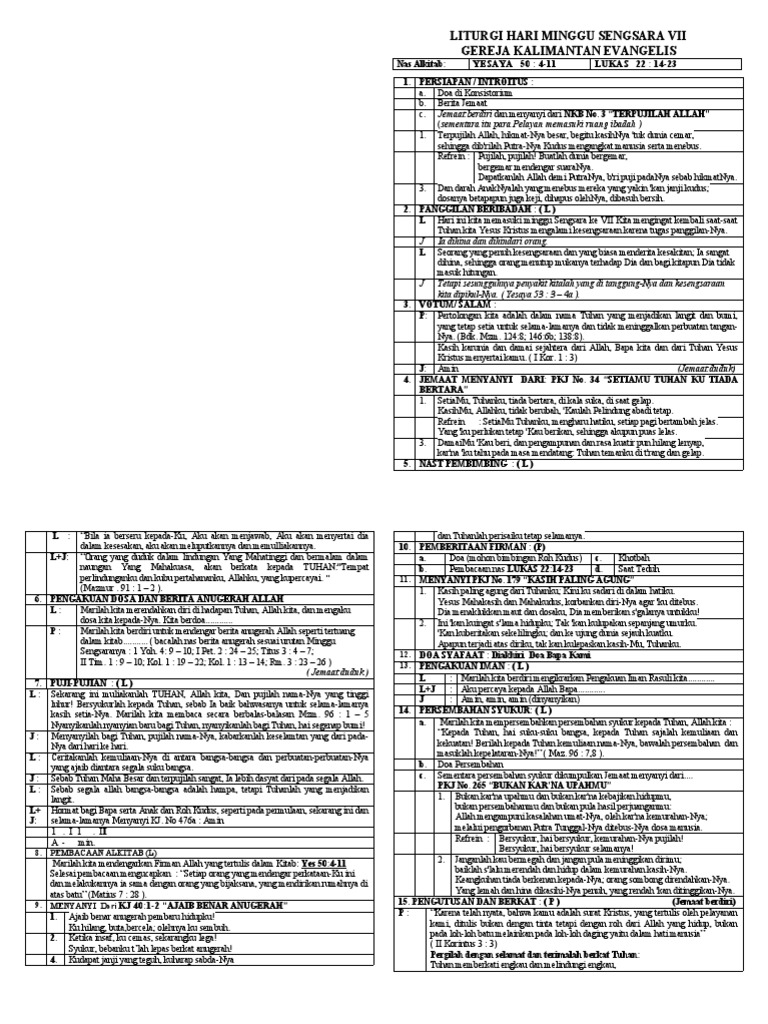 LITURGI Sengsara VII | PDF
