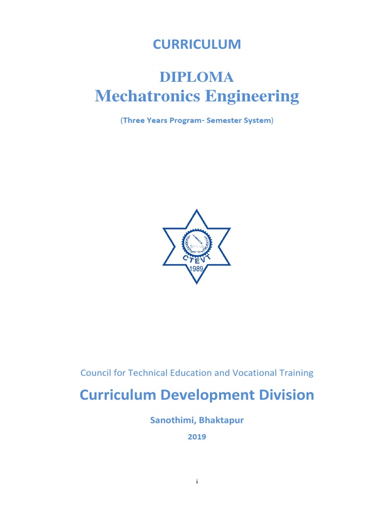 2020 03 19 Diploma in Mechatronics Engineering 2019 | PDF ...