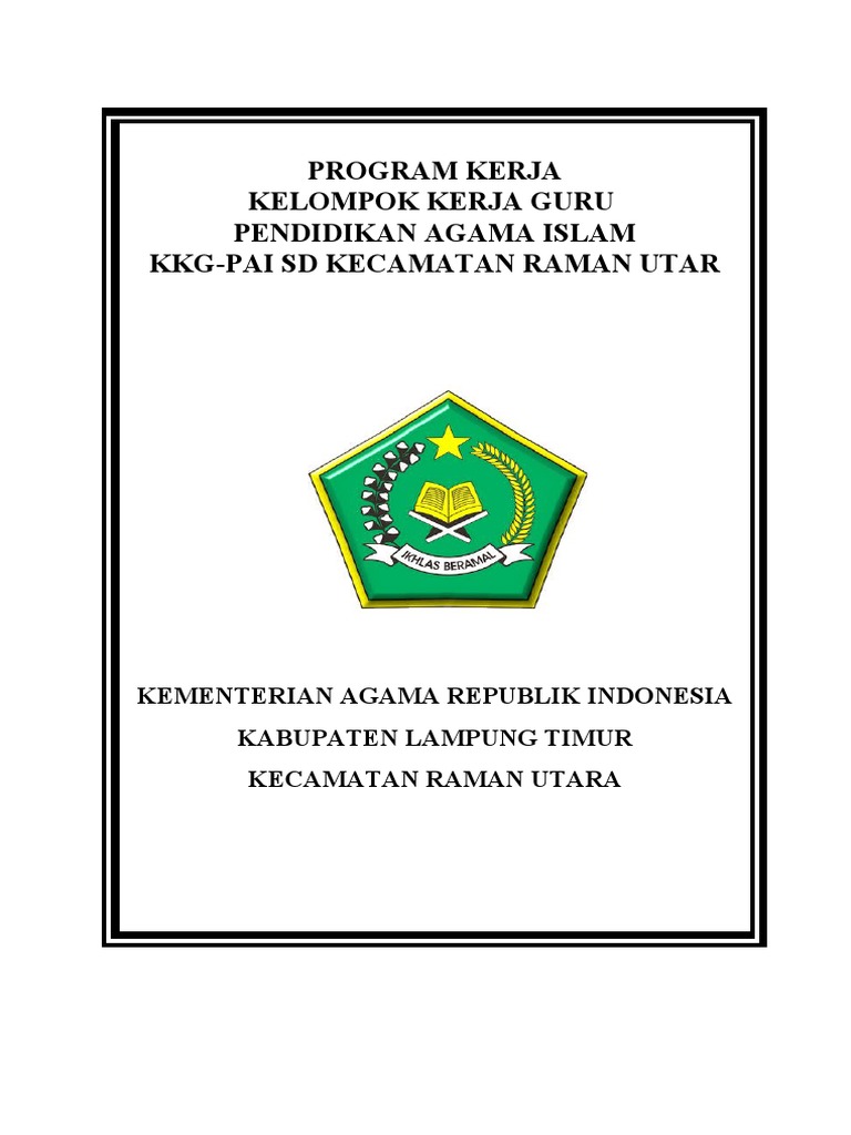 Program Kerja KKG PAI Kec. Th.2020 | PDF