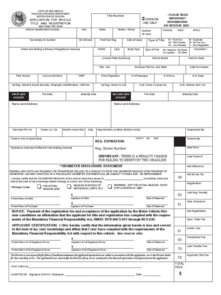 MVD 10002 | PDF | Vehicle Registration Plate | Vehicles