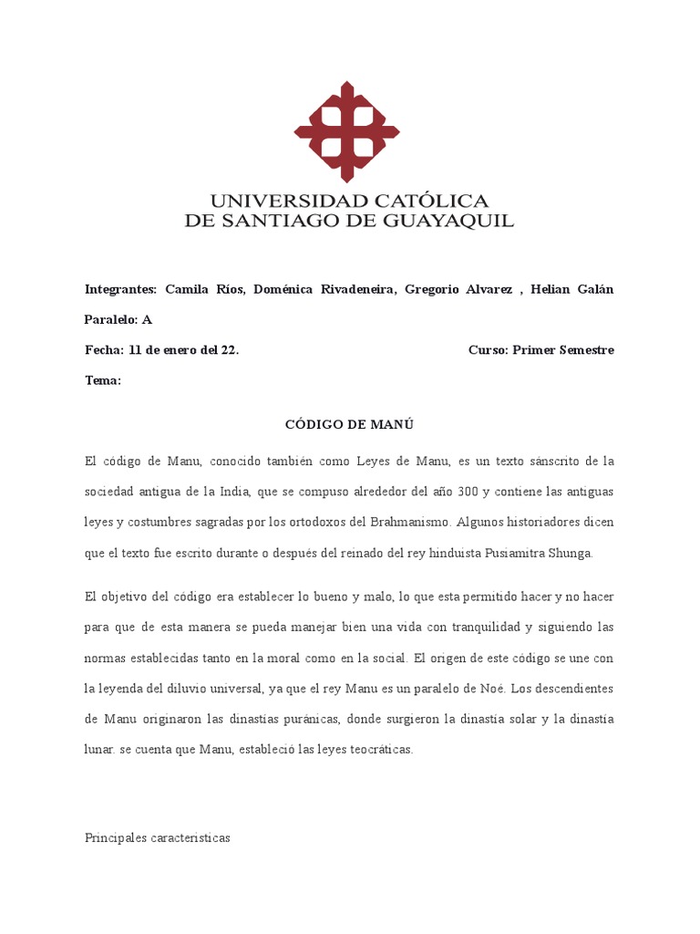 Codigo de Manu | PDF | Creencia religiosa y doctrina | India antigua