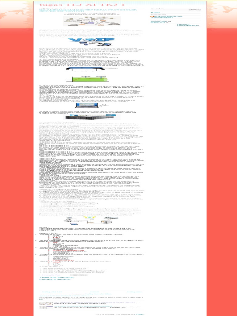 Tugas TLJ XI TKJ 1 - KD.7 MEMAHAMI KONSEP KERJA PROTOKOLER SERVER SOFTSWITCH | PDF