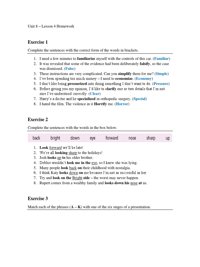 Carlos Flores - Unit 8 - Lesson 4 Homework | PDF | Language Arts ...
