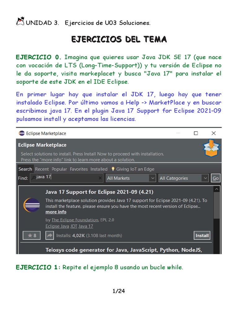 1CFS-PROG-U03-Ejercicios Soluciones | PDF | Estructura de datos de matriz | Java (lenguaje de ...