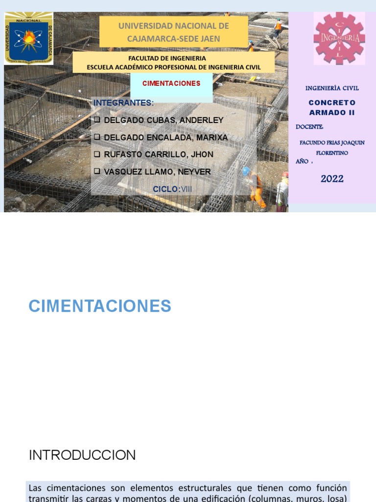Parte I Cimentaciones | PDF | Fundación (Ingeniería) | Fundación profunda