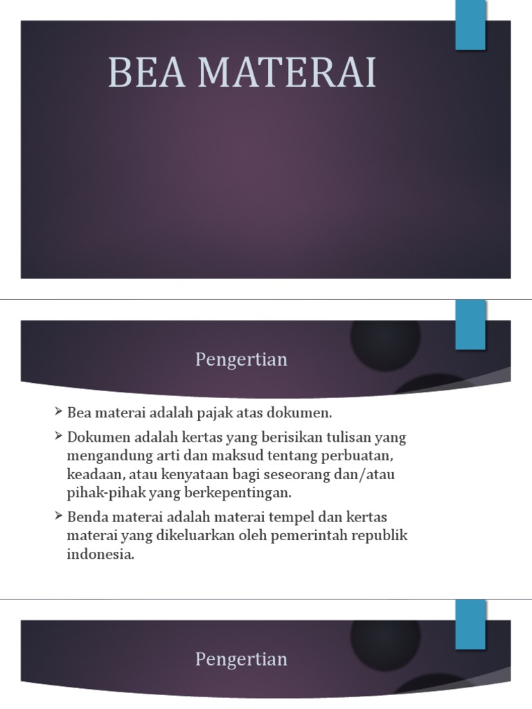 11 Bea Materai | PDF