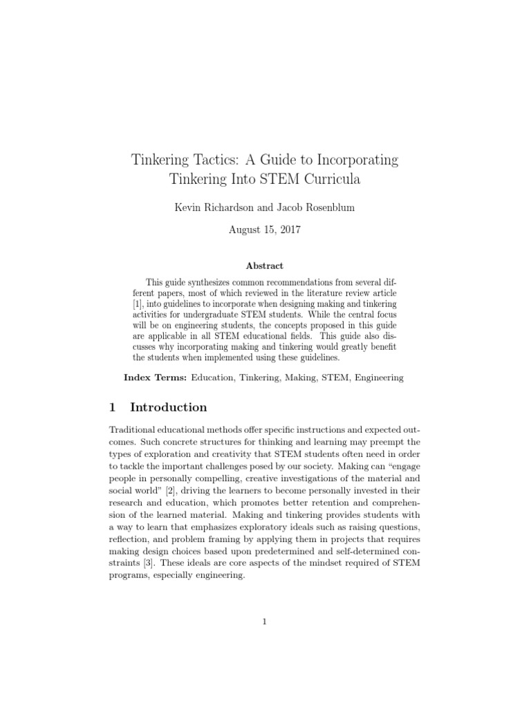 Making Guidelines | PDF | Curriculum | Learning