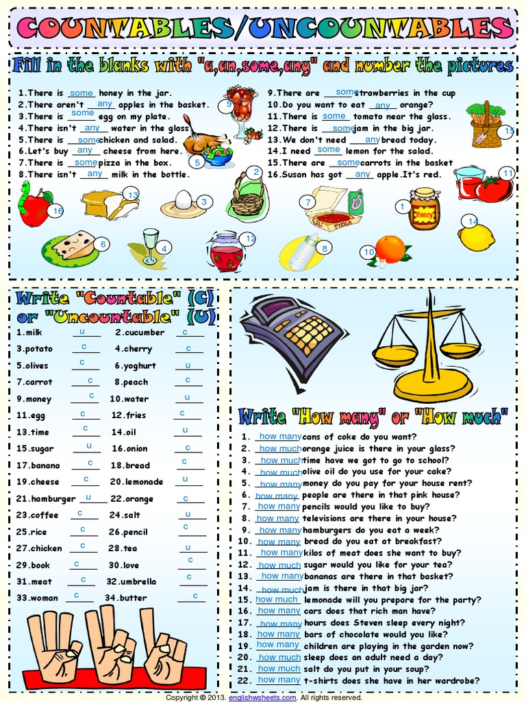 Countables and Uncountables 1 | PDF | Food And Drink Preparation | Cooking