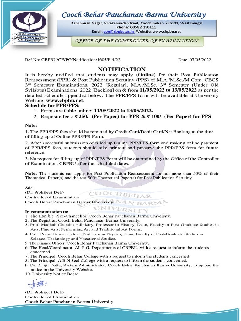 CBPBU PPR/PPS Application Dates May 11-13 | PDF | Payments | Financial ...