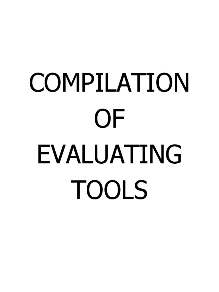 Compilation of Evaluating Tools | PDF | Circle | Statistics