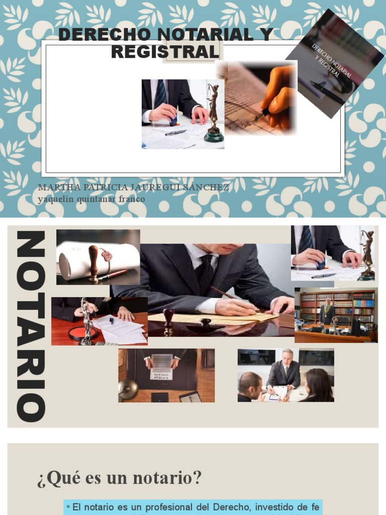 Presentacion Derecho Notarial y Registral | PDF | Justicia | Crimen y violencia