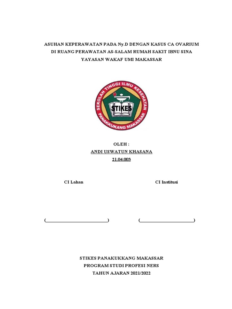 Asuhan Keperawatan CA Ovarium | PDF | Sains & Matematika