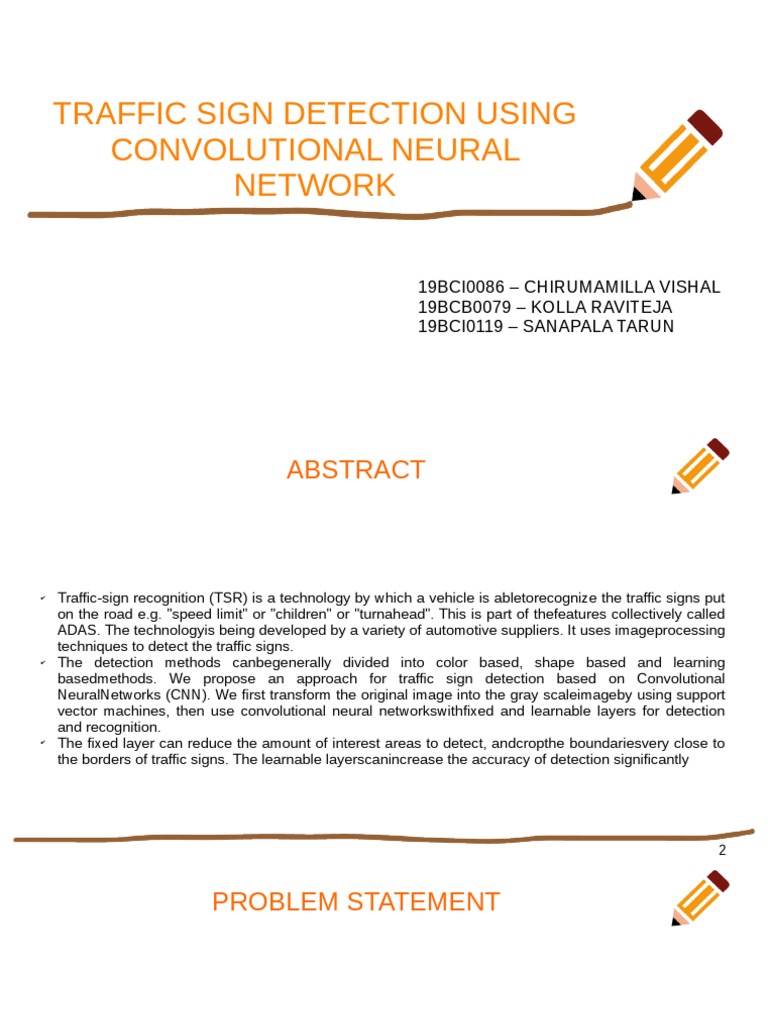 Traffic Sign Detection Using Convolutional Neural Network | PDF ...