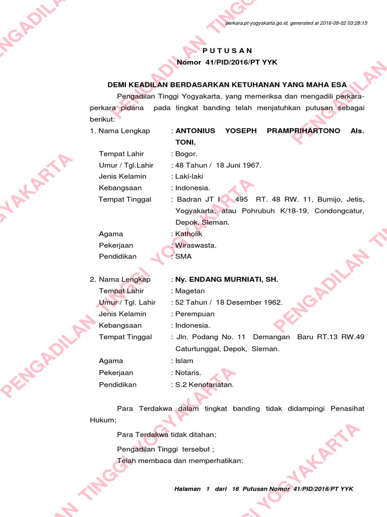 Kasus Penipuan Notaris Endang Murniati | PDF