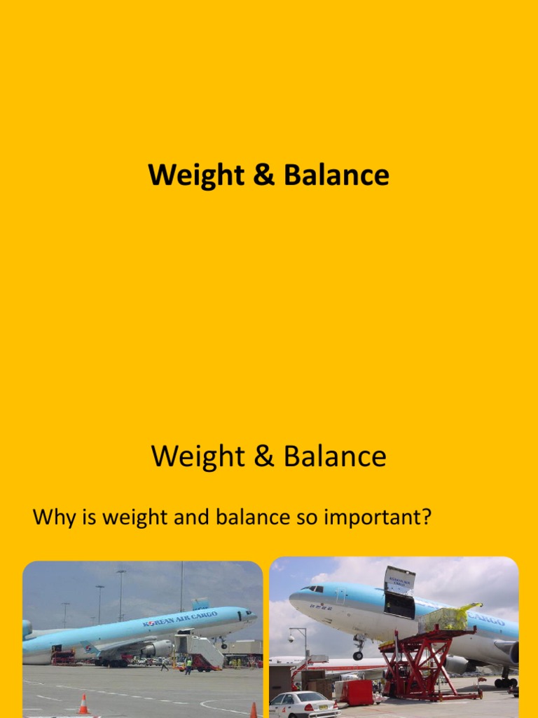 Weight & Balance | PDF | Aviation | Aerospace Engineering