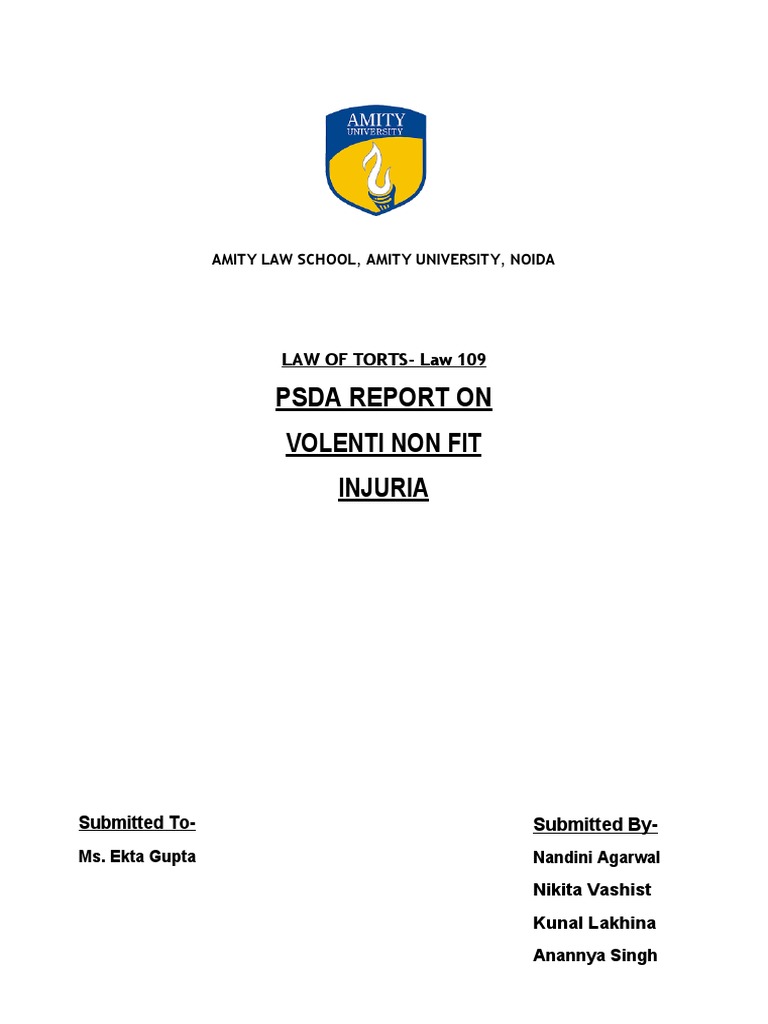Understanding Volenti Non Fit Injuria | PDF | Tort | Justice