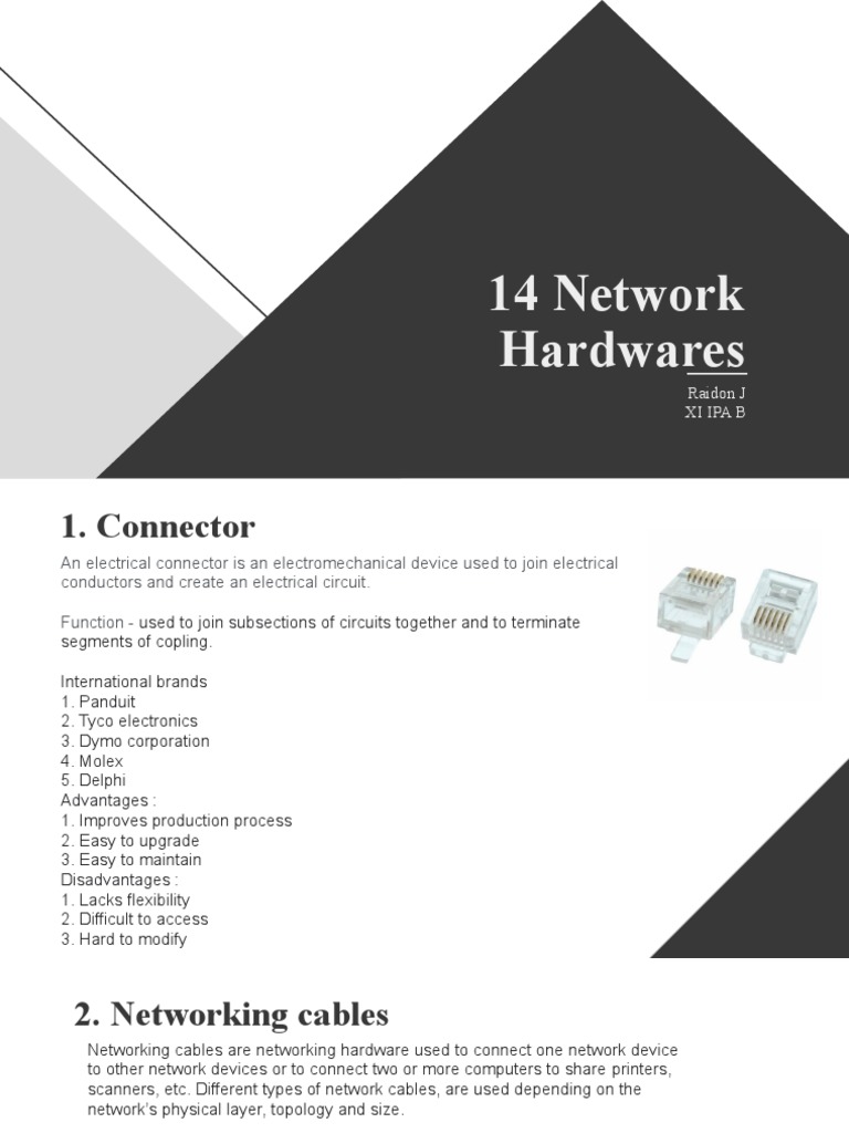 14 Network Hardwares | PDF | Computer Network | Router (Computing)