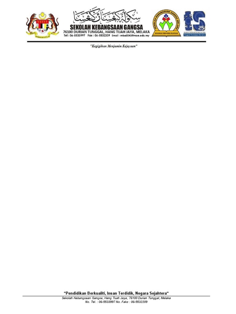 Letterhead SK Gangsa (TS25) | PDF