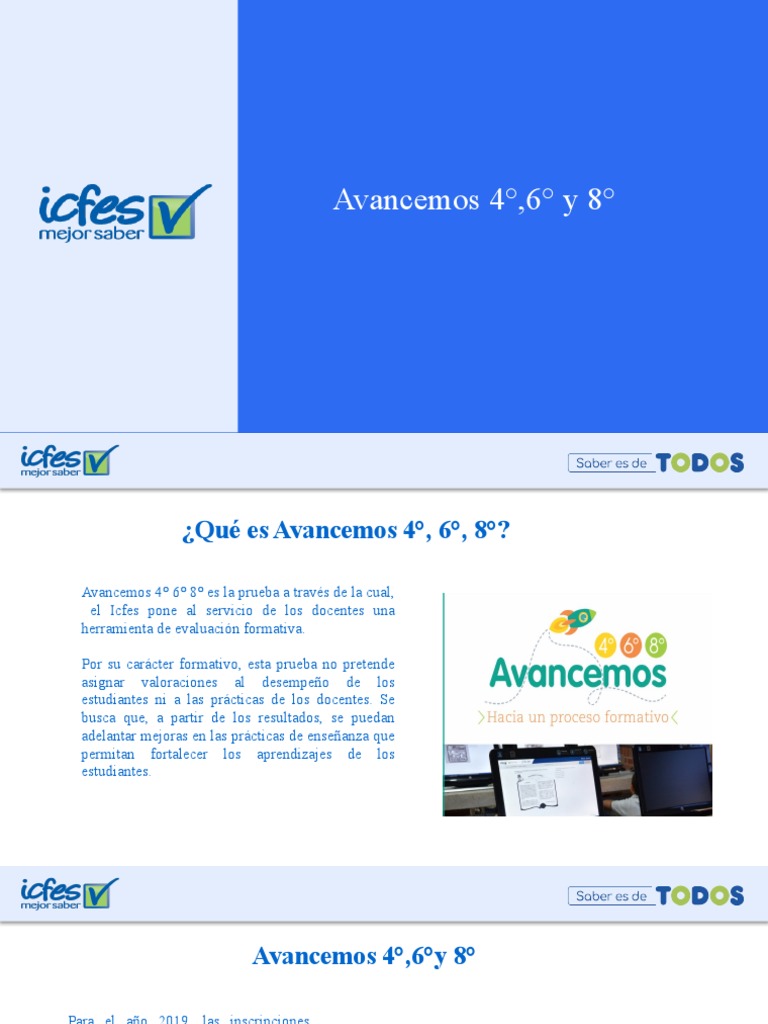 Resultados de Avancemos 4°, 6° y 8° | PDF | Evaluación | Cognición