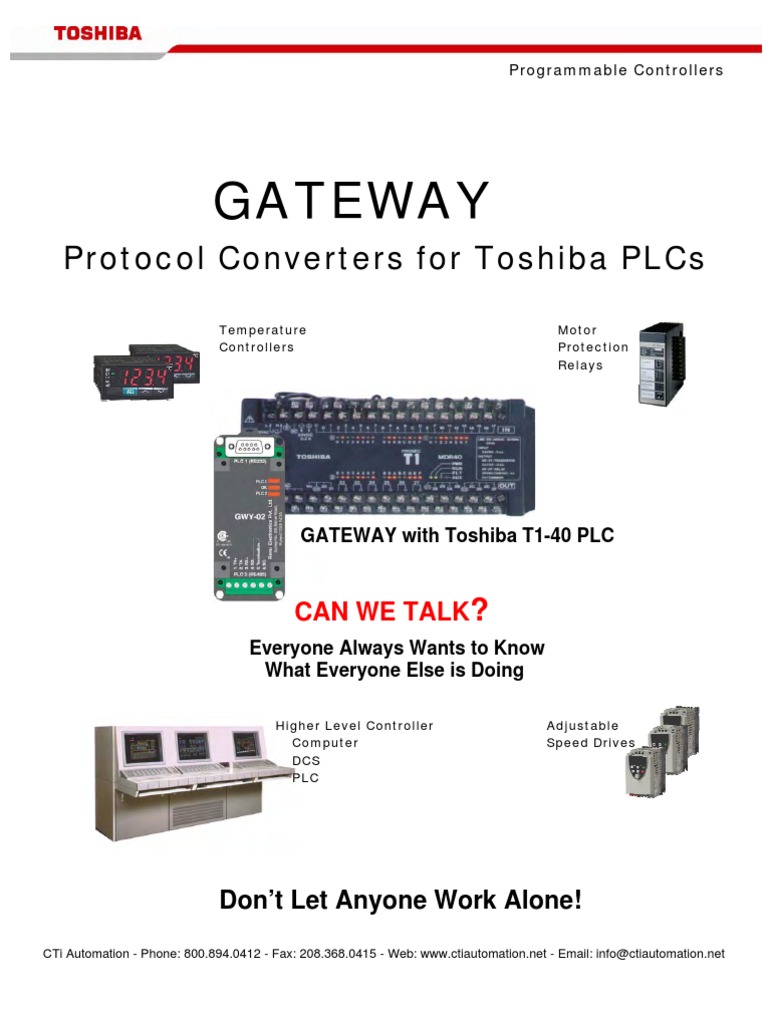 Toshiba Protocol Converters | PDF | Programmable Logic Controller ...