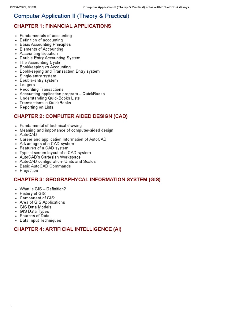 Computer Application II (Theory & Practical) : Chapter 1: Financial Applications | PDF