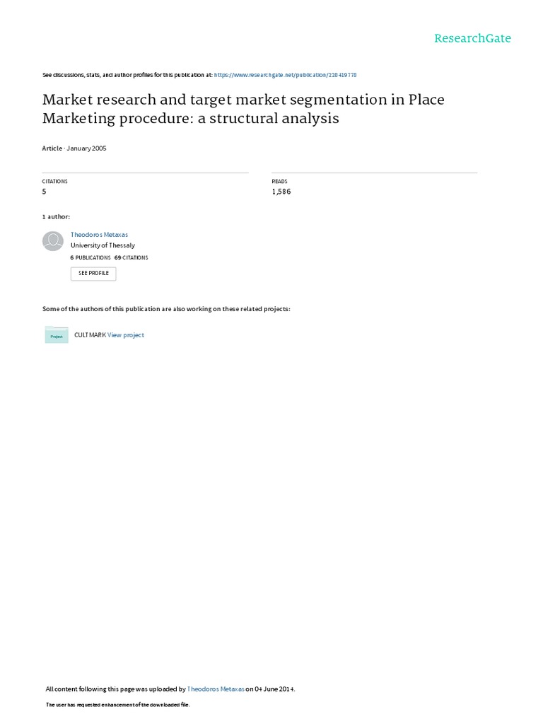 Market Research and Target Market Segmentation in | PDF | Market ...