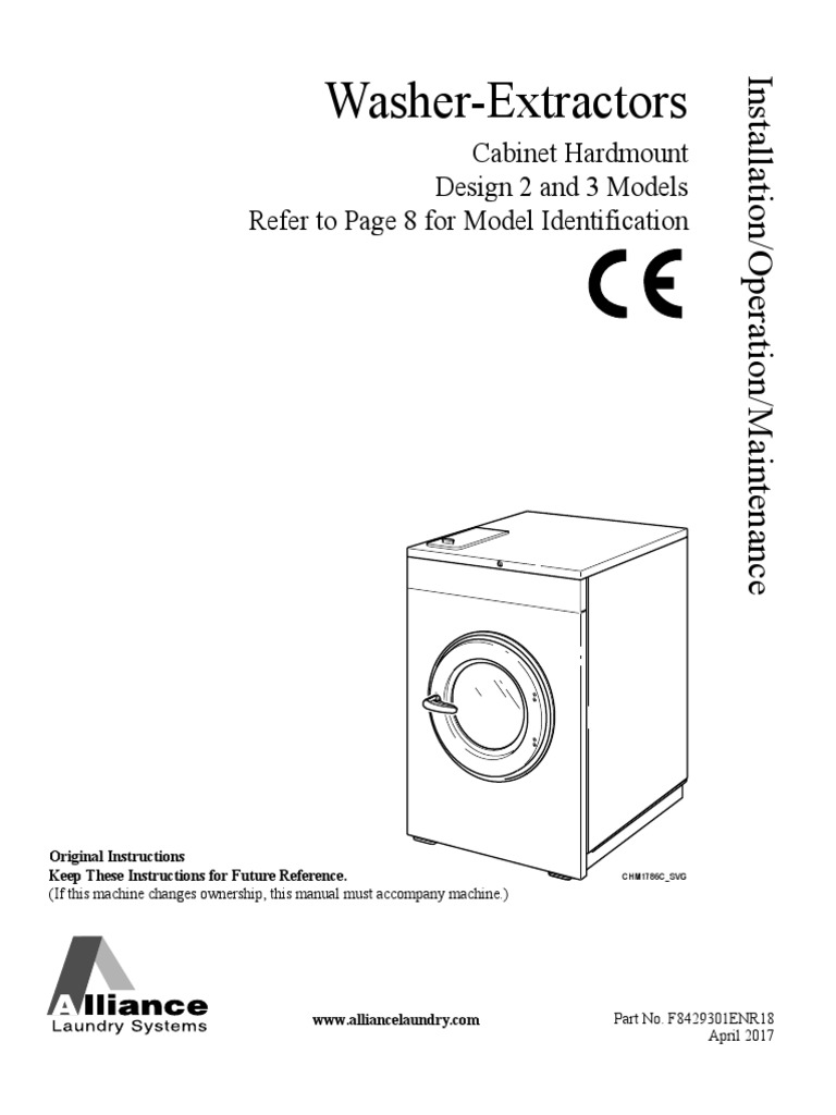 Washer-Extractors: Cabinet Hardmount Design 2 and 3 Models Refer To ...
