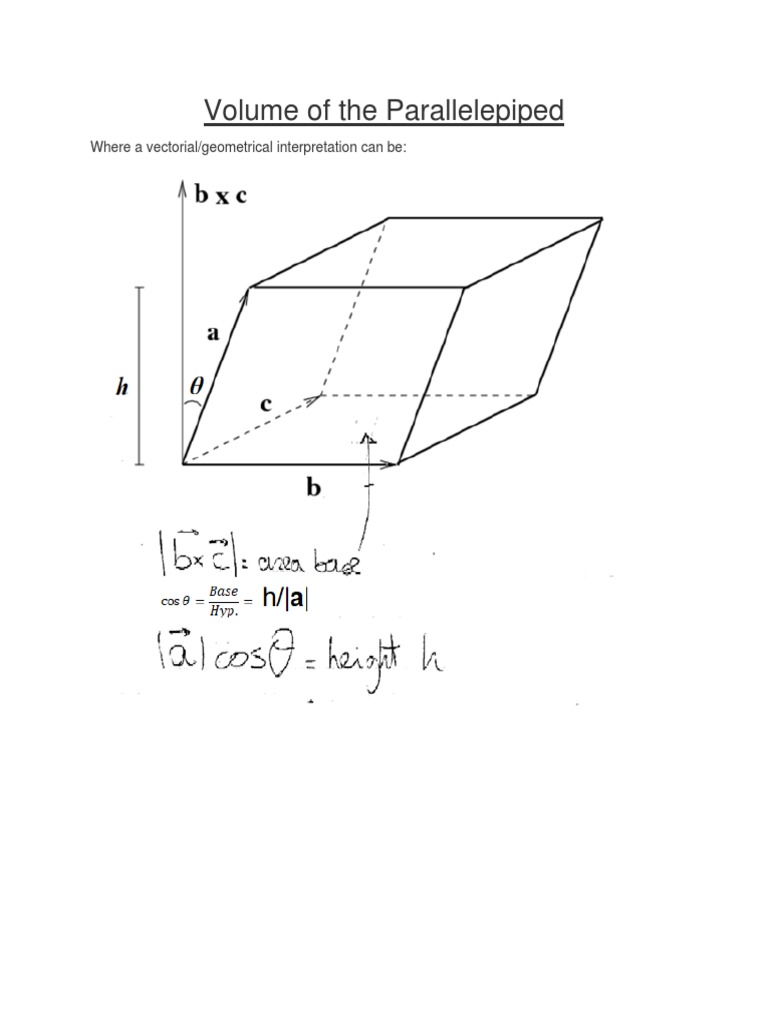 Volume of The Parallelepiped | PDF