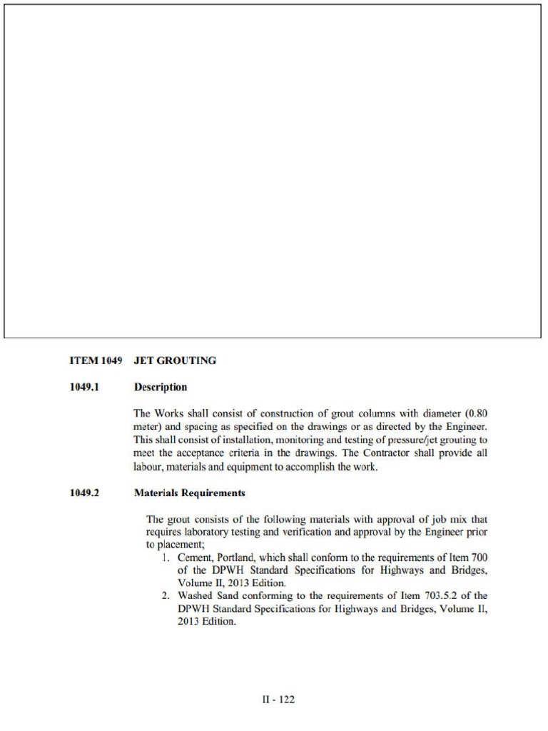 Jet Grouting Specification | PDF