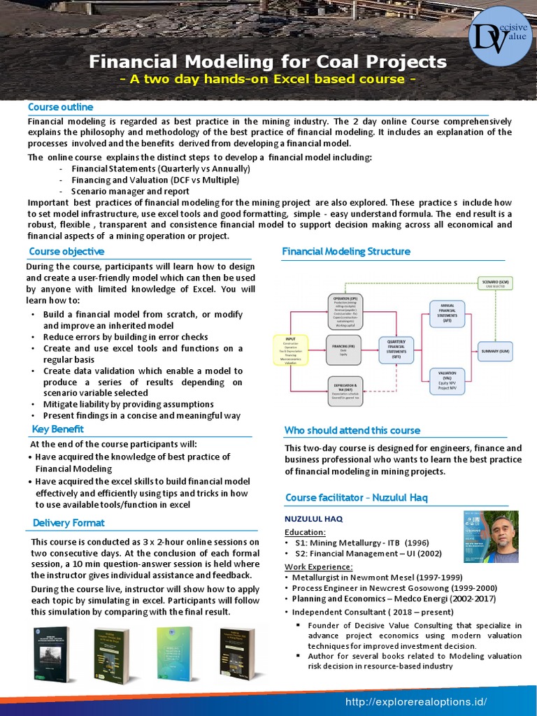 Financial Modeling For Coal Project - 2022 Course Flyer | PDF ...