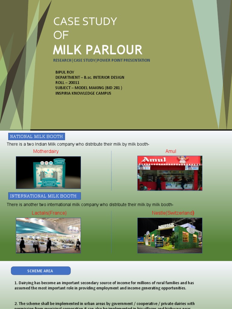 Milk Booth Presentation | PDF | Milk | Dairy