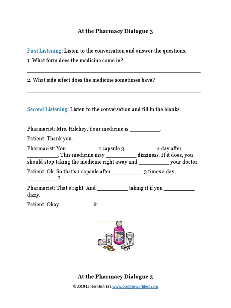 First Listening: at The Pharmacy Dialogue 3 | PDF