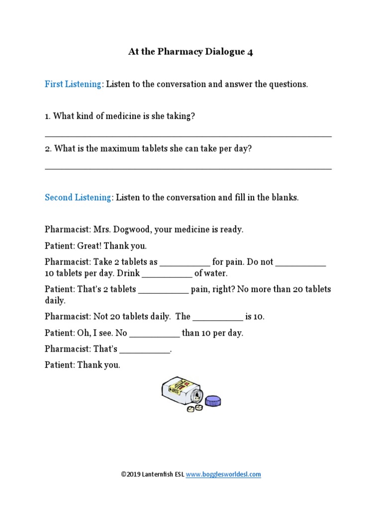 First Listening: at The Pharmacy Dialogue 4 | PDF | Wellness