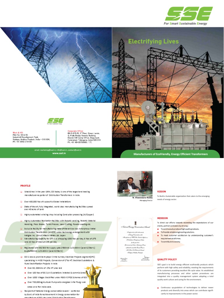 SSE Product Catalogue | PDF | Transformer | Electrical Substation