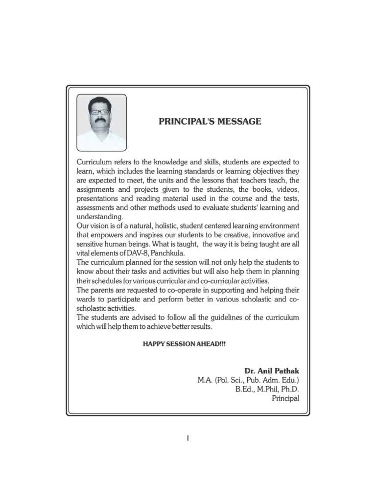 Dav Class 1 | PDF | Curriculum