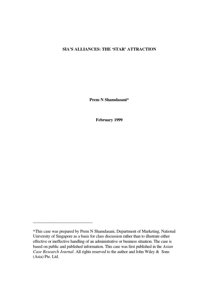 SIA Star Alliance Article | Download Free PDF | Airlines | Frequent ...