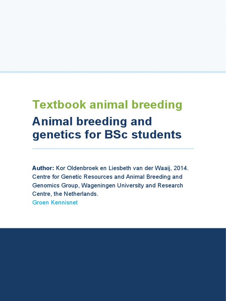 Animal Breeding Book | Download Free PDF | Inbreeding | Natural Selection