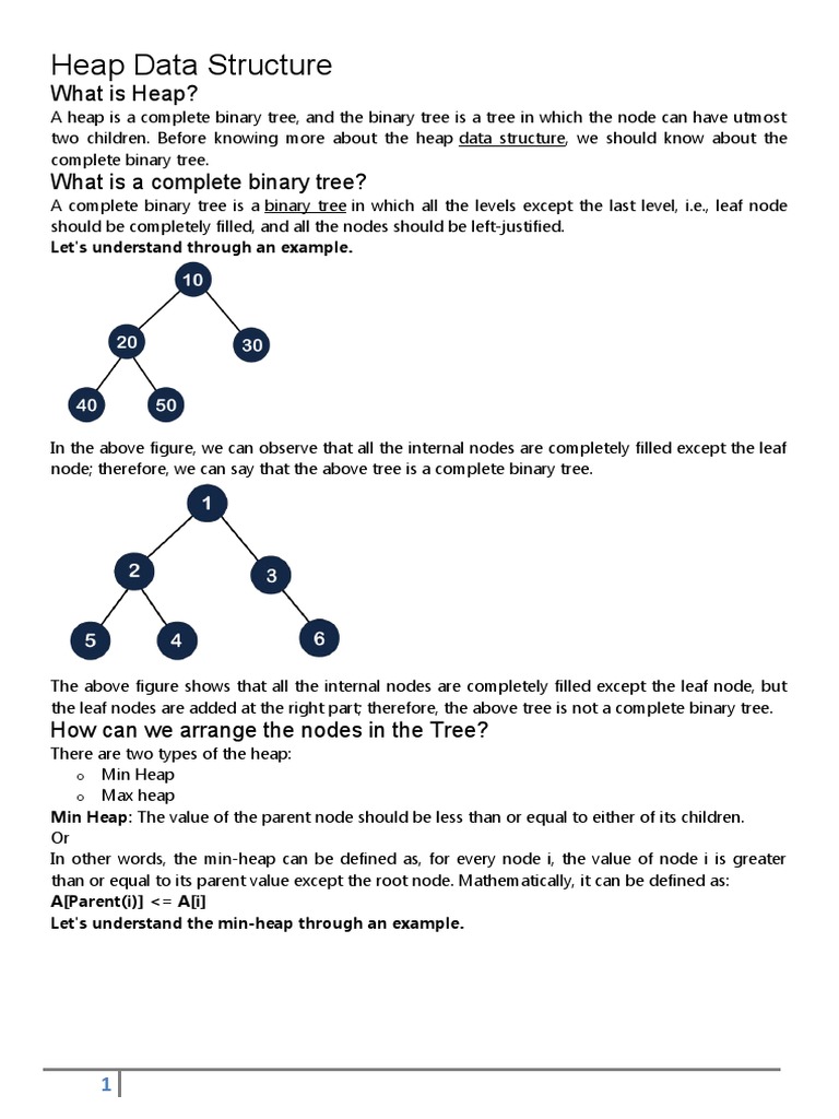 Heap Data Structure Pdf Algorithms And Data Structures Computer 0748