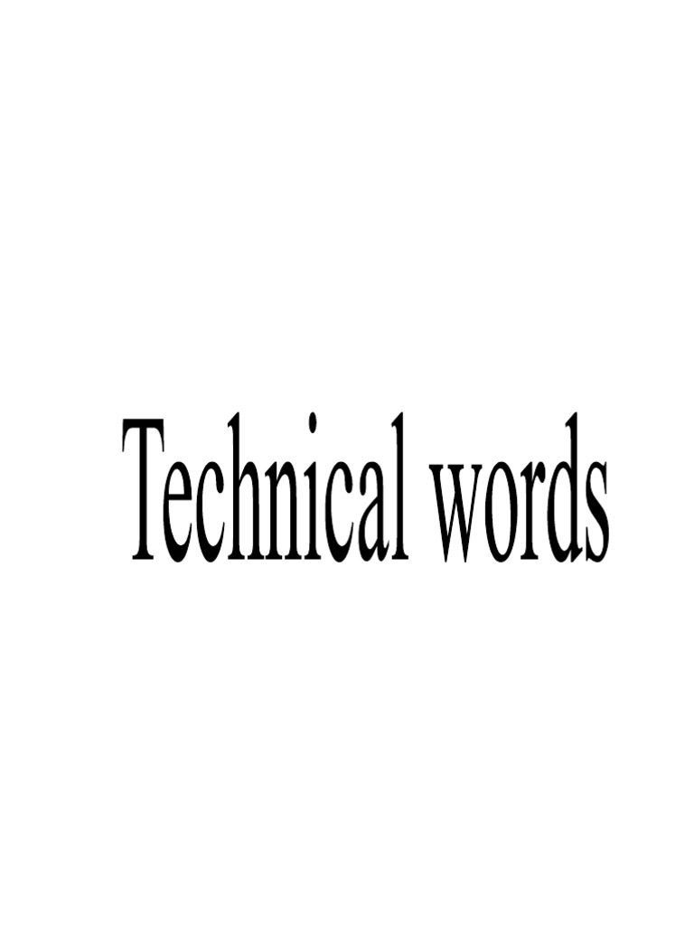 Technical Words | Download Free PDF | Electronic Circuits | Bit