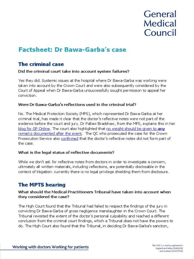 DR Bawa Garba Case | PDF | Manslaughter | Physician