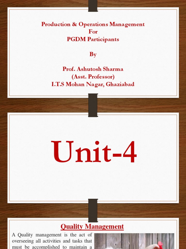 POM - Unit-4 | PDF | Six Sigma | Scatter Plot
